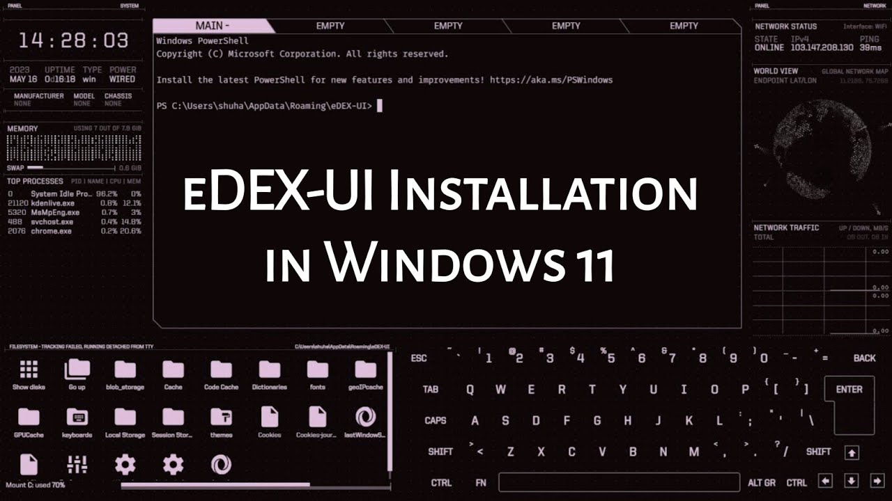 Can eDEX UI run on Windows and macOS?